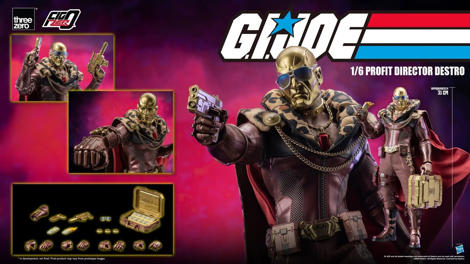 New Profit Director Destro 1/6 G.I.Joe Figure Revealed by threezero