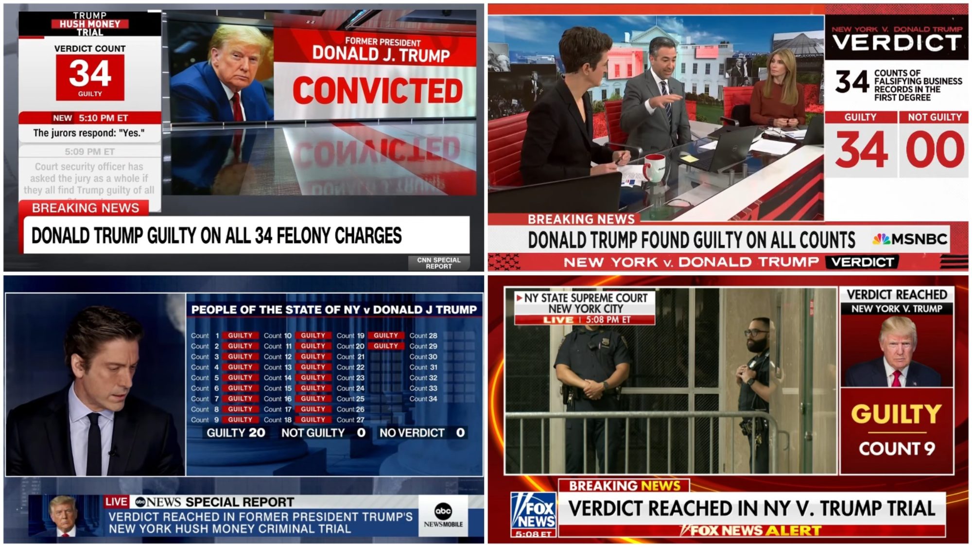 Here's How CNN, FOX "News" & More Covered Donald Trump Conviction