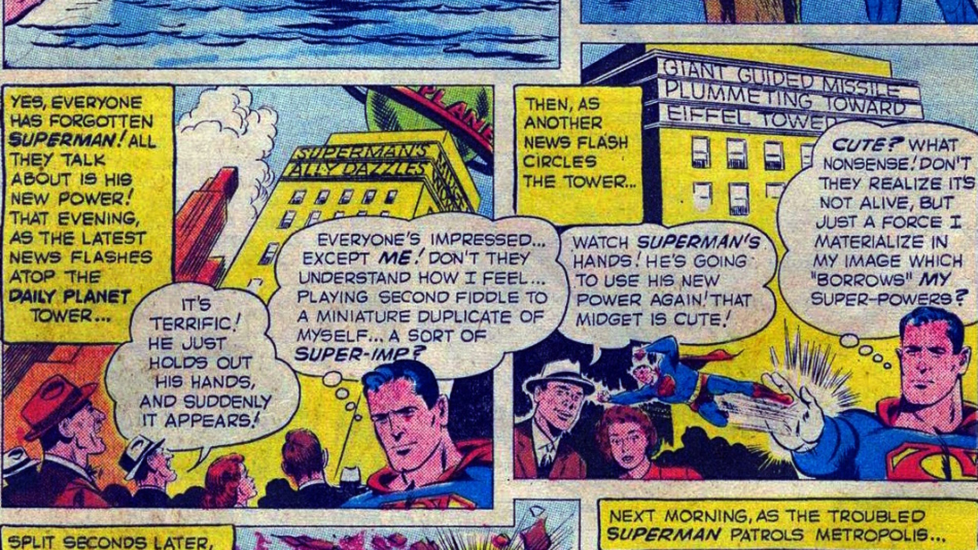 The Return Of Mini-Superman From Clark's Fingers, In Wonder Woman #10