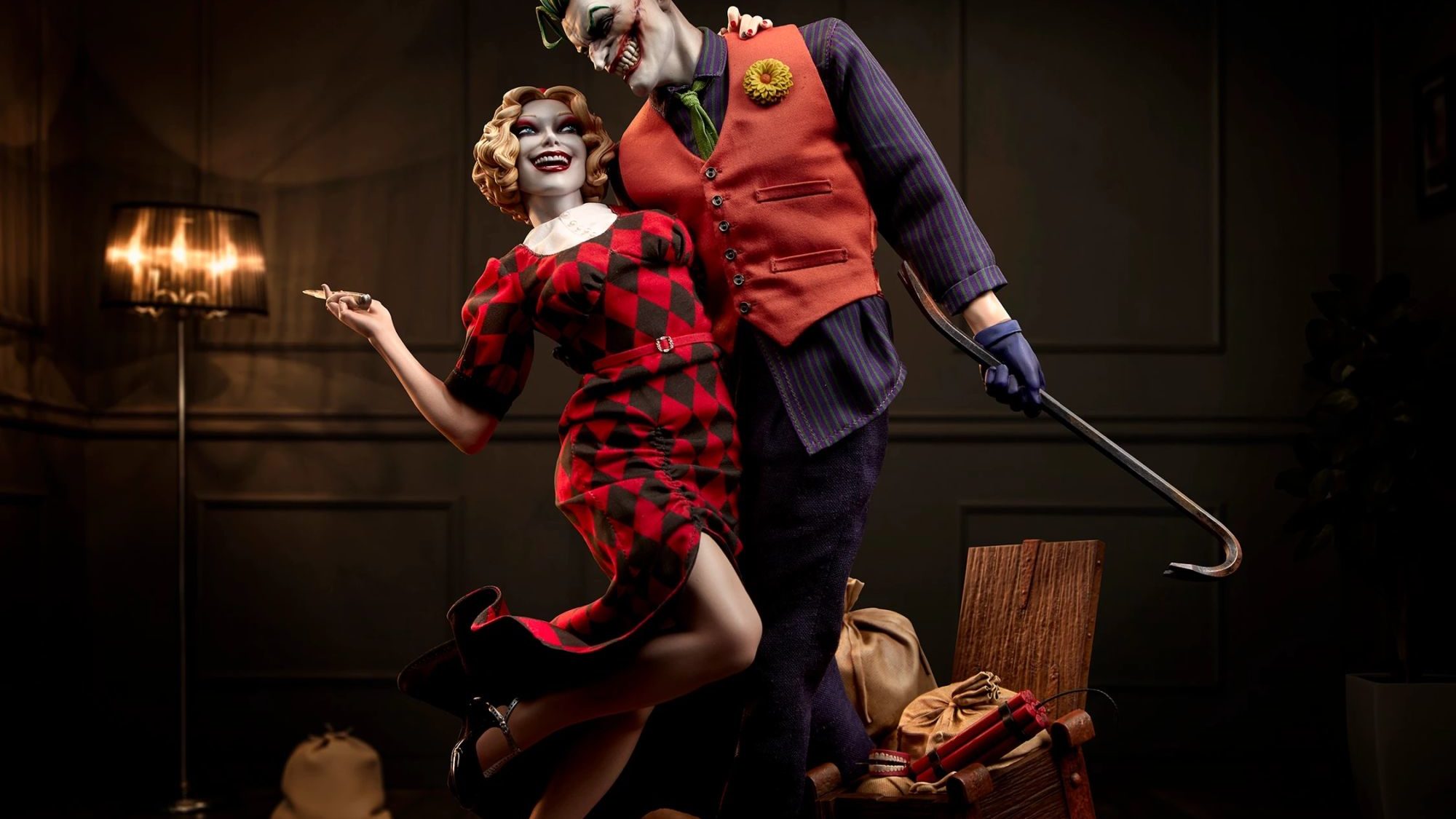 Sideshow Debuts DC Comics Joker/Harley Quinn: Lawless Love Statue