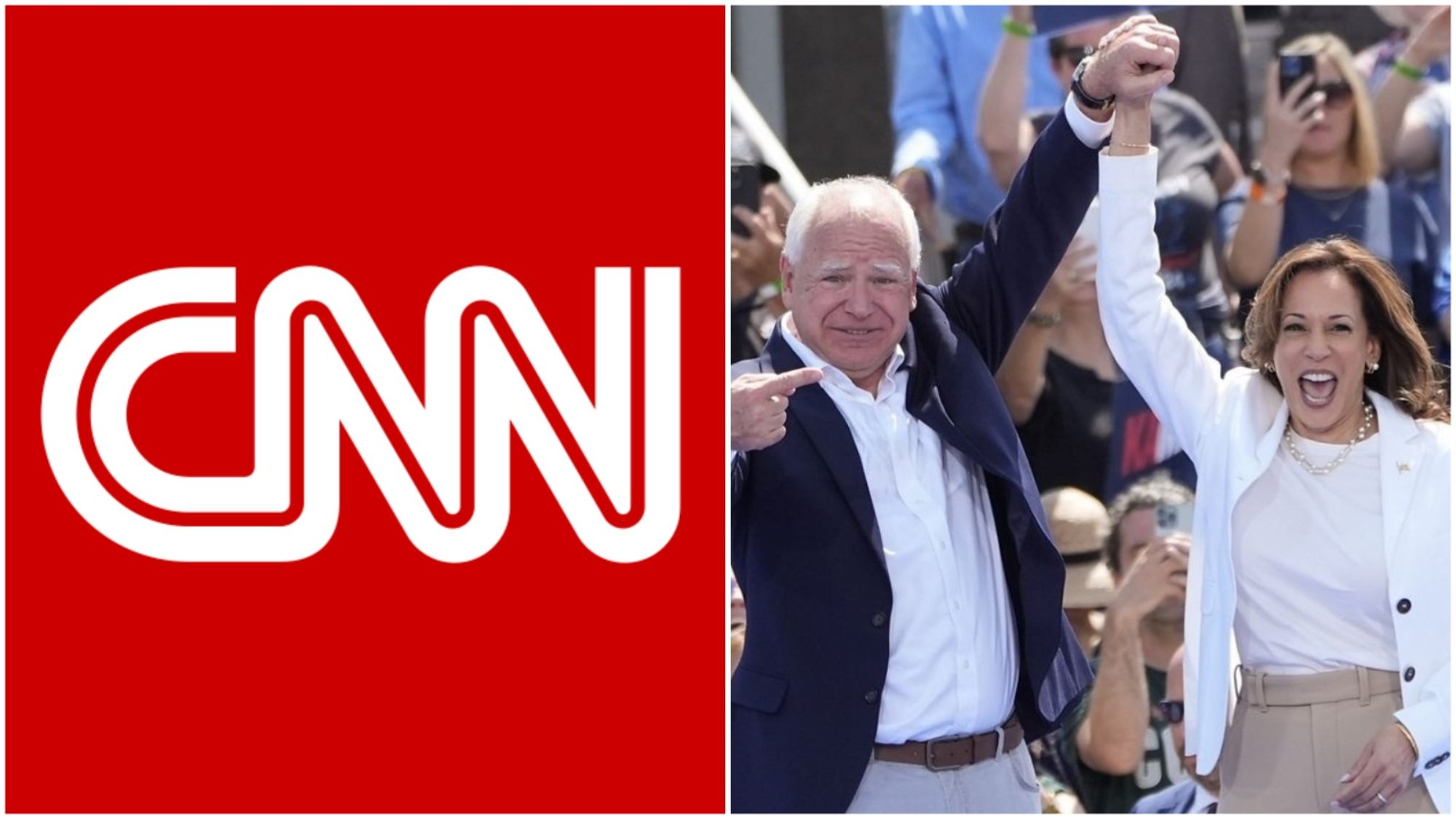 CNN Announces VP Kamala Harris/Gov. Tim Walz Interview This Thursday