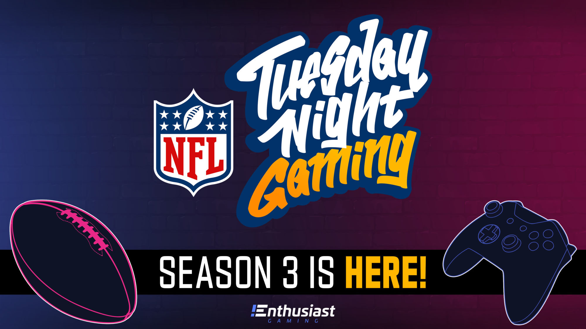 NFL & Enthusiast Gaming Reveal NFL Tuesday Night Gaming Season 3