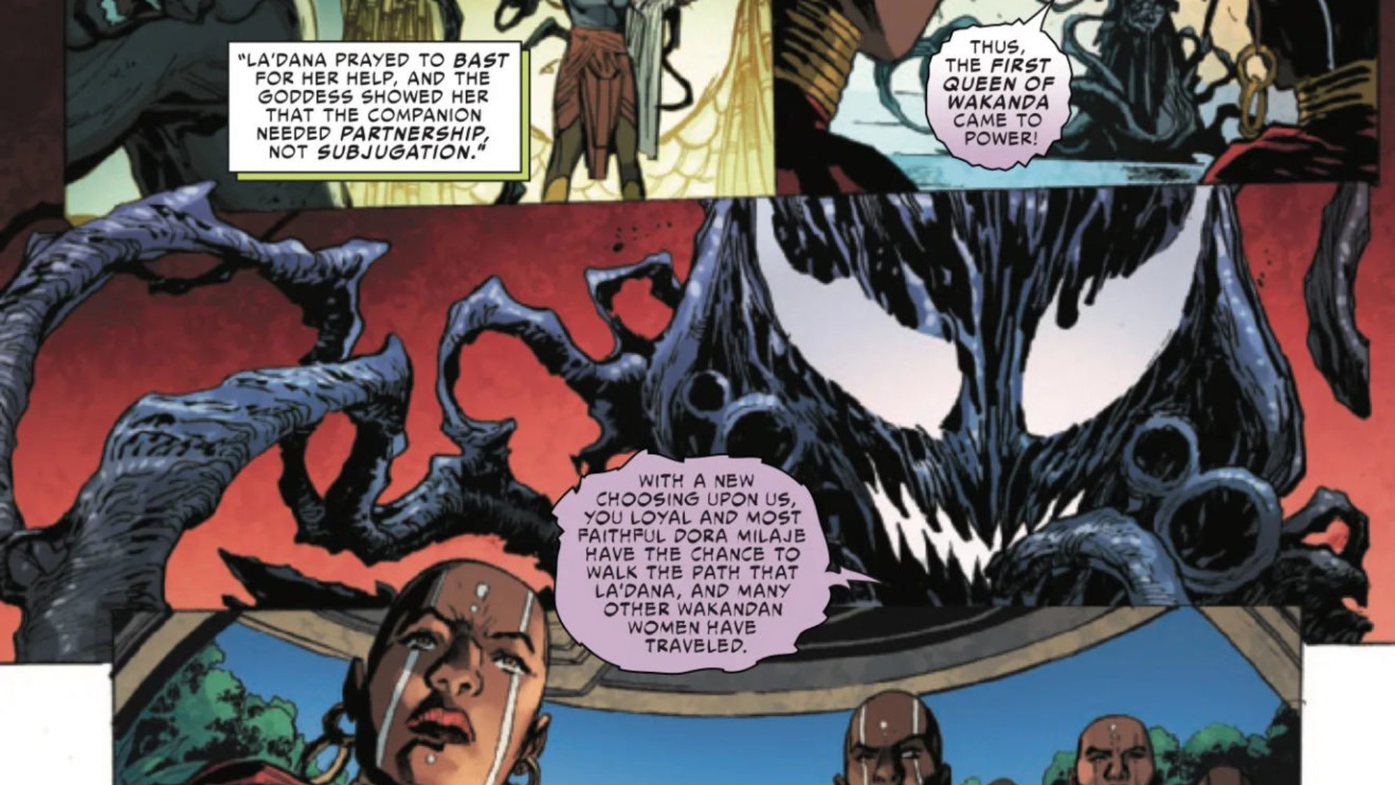 Venomverse Reborn #4 Preview: Symbiotes Invade Wakanda's Past
