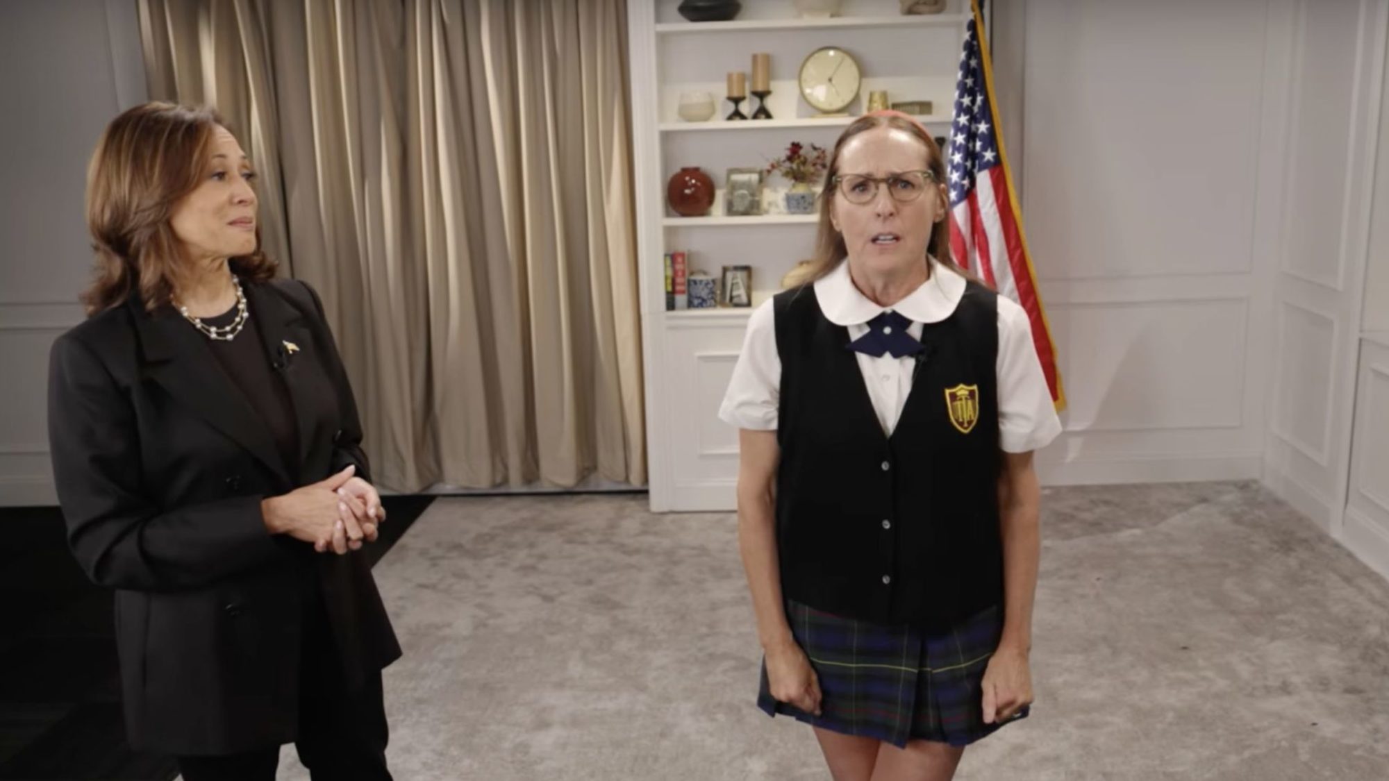 SNL: VP Harris Enlists "Mary Katherine Gallagher" for Al Smith Video