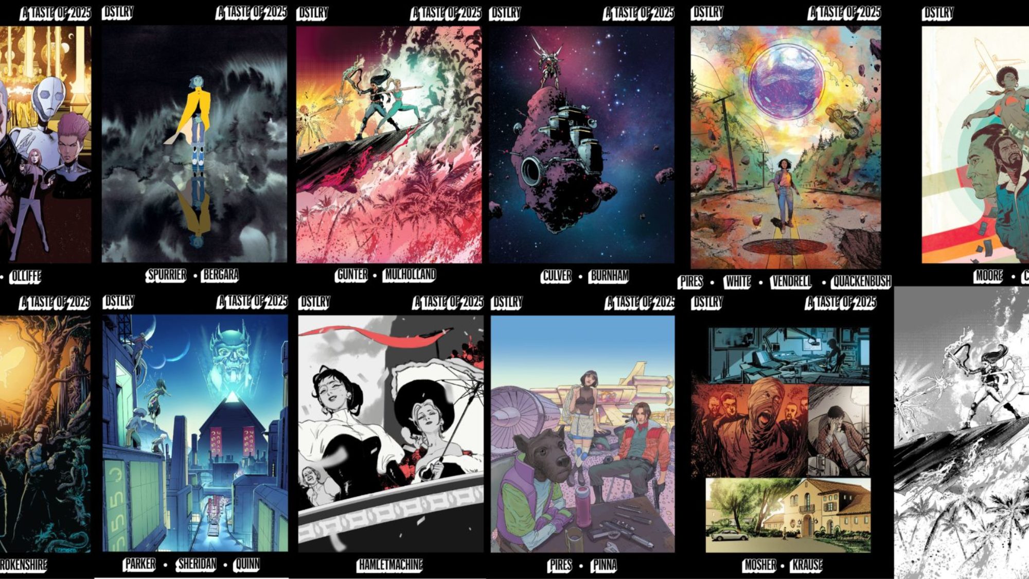 Dstlry Teases 11 New Comics For 2025, Chuck Austen To Chris Burnham