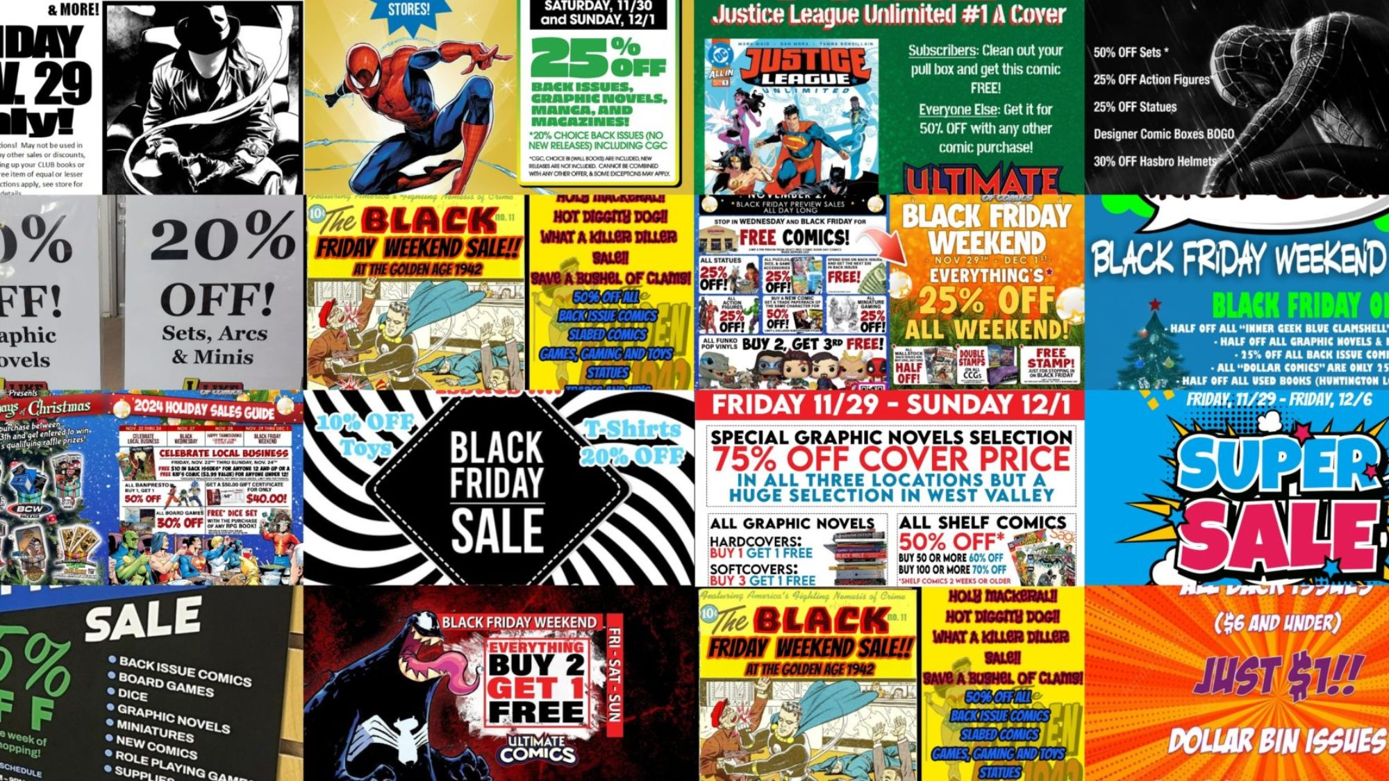59 Comic Book Stores Doing Black Friday Sales Tomorrow