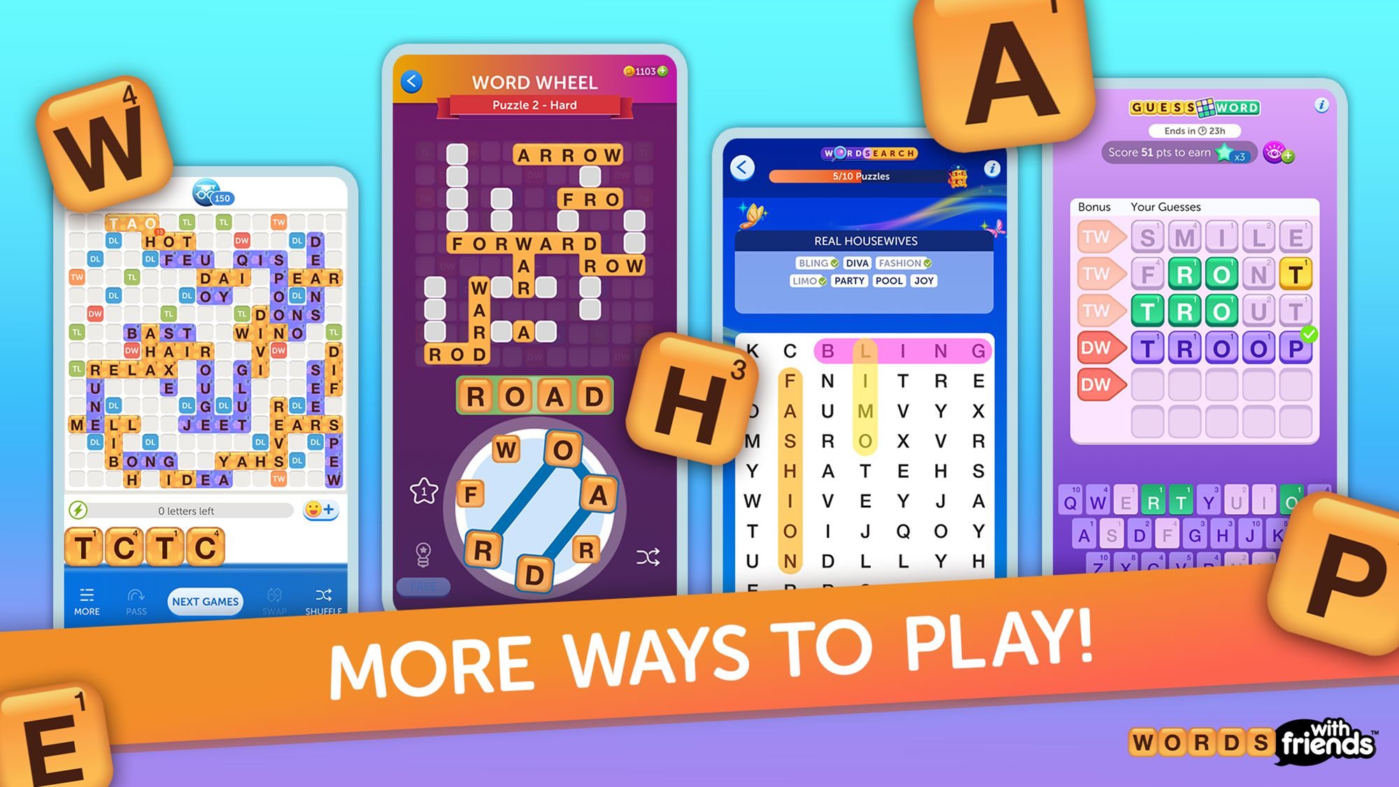 Words With Friends Reveals Four New Single-Player Modes