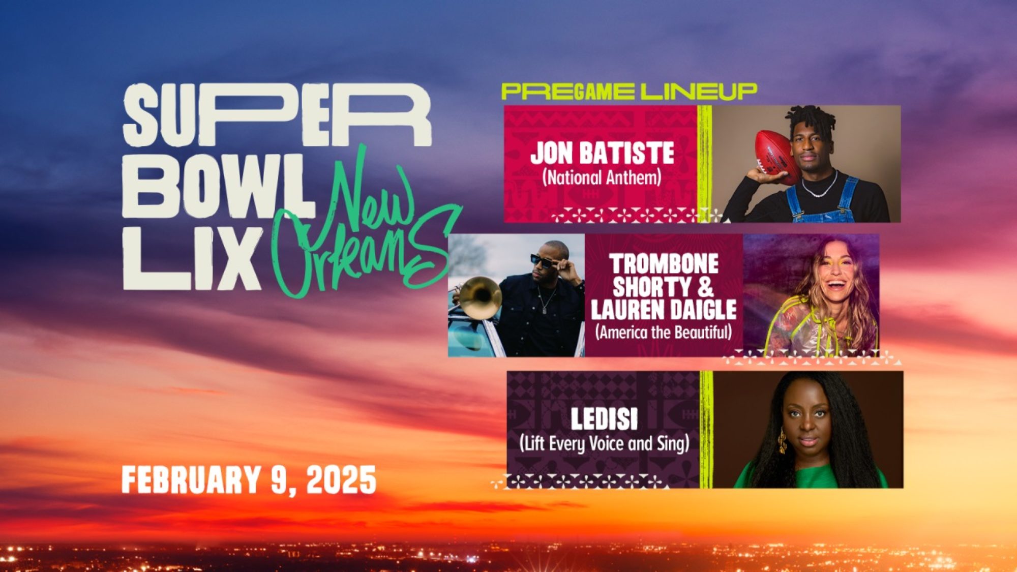 Super Bowl LIX Pregame Lineup Announced: Jon Batiste & More