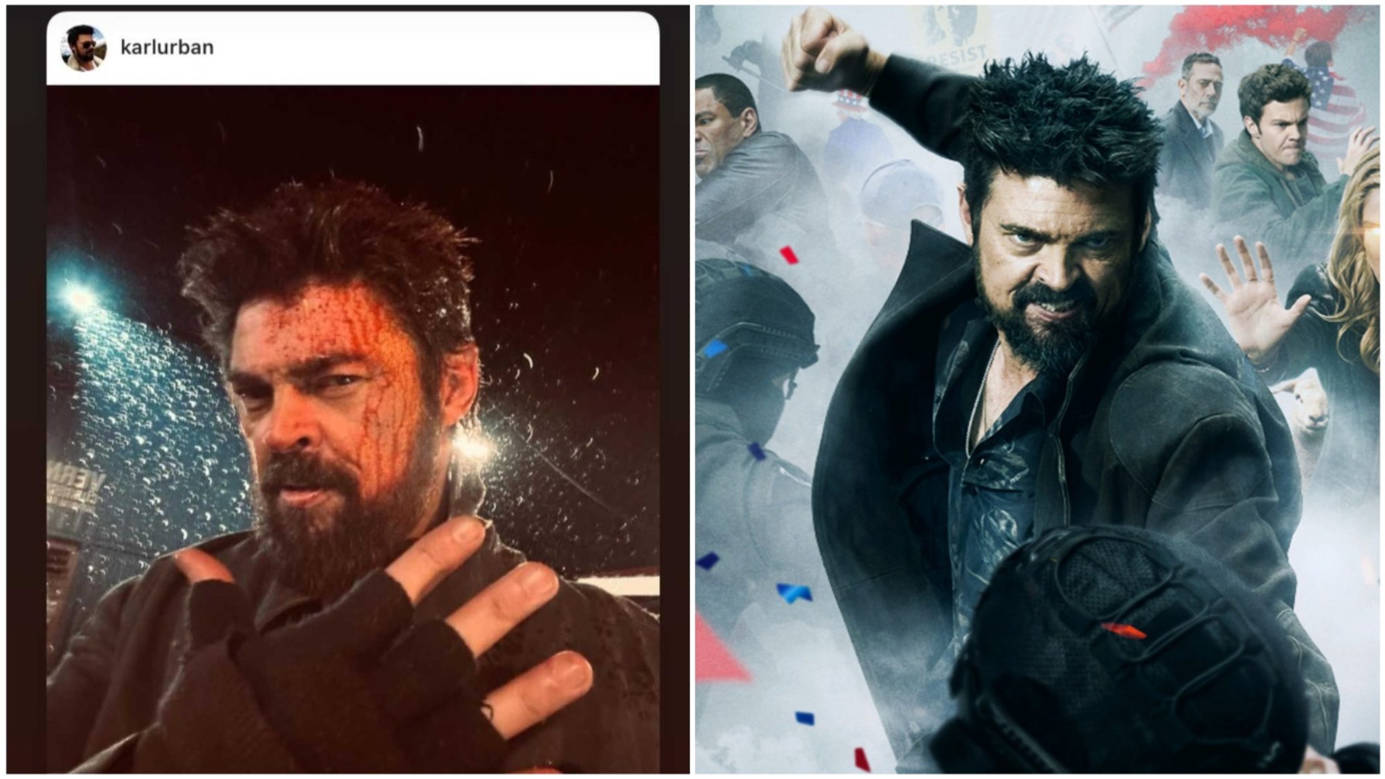 The Boys: Karl Urban Posts Behind-the-Scenes Look at Bloody Butcher