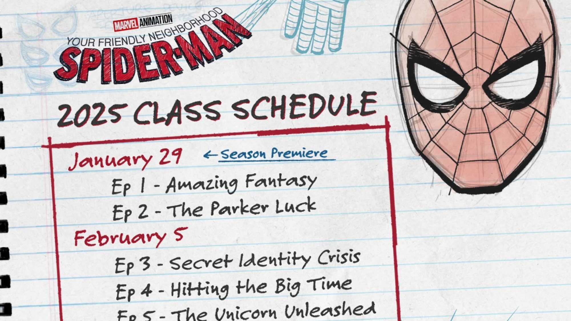 Your Friendly Neighborhood Spider-Man Episode Schedule Released