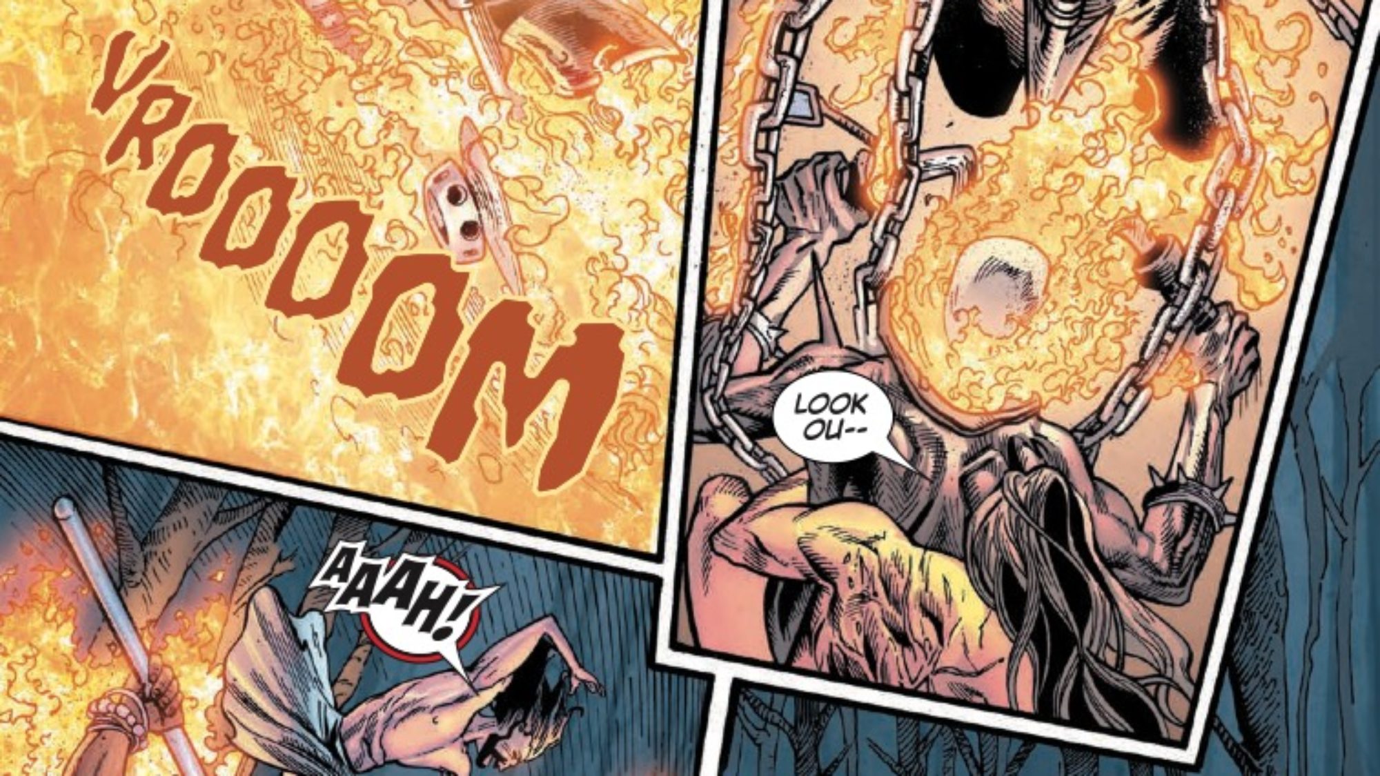 Spirits Of Vengeance #5 Preview: Blaze vs. Ghost Rider 2099