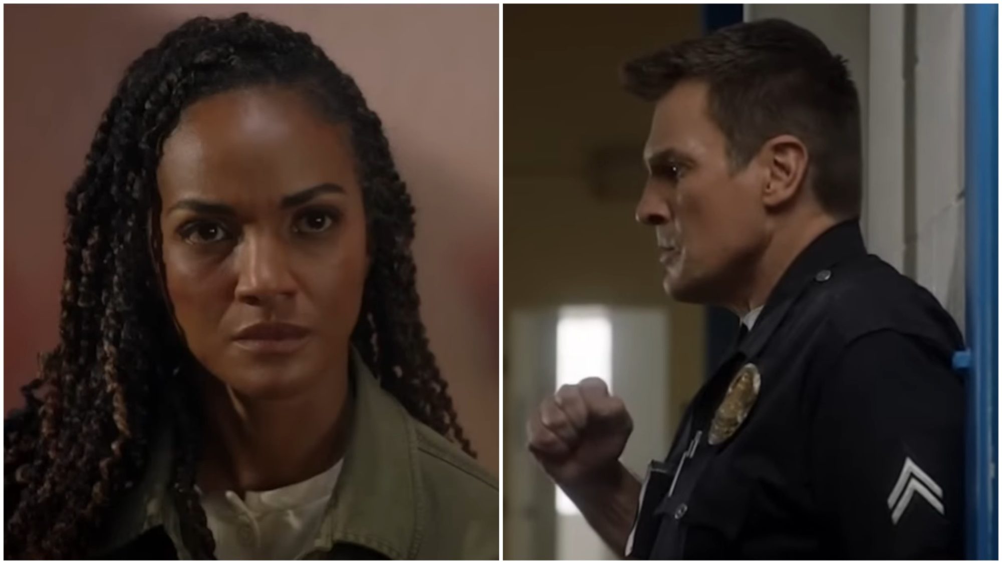 The Rookie Season 7 Ep. 9: "The Kiss" Trailer; New "Wildfire" Images