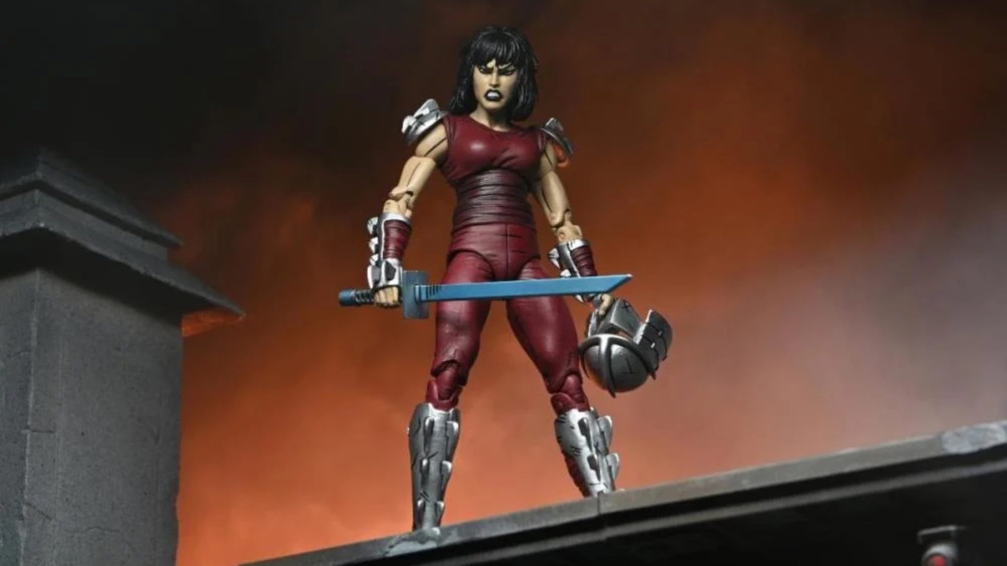 NECA Debuts New TMNT Mirage Comics Karai as Shredder Figure