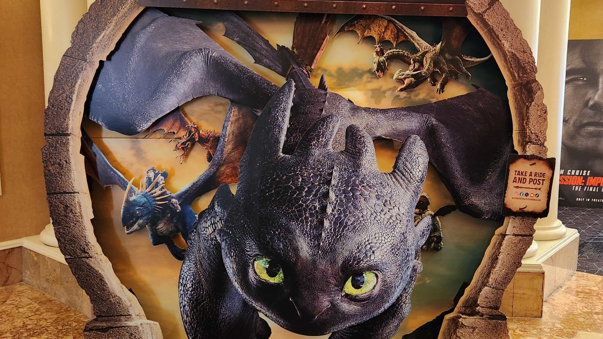 How to Train Your Dragon Standee Let's You Ride A Dragon