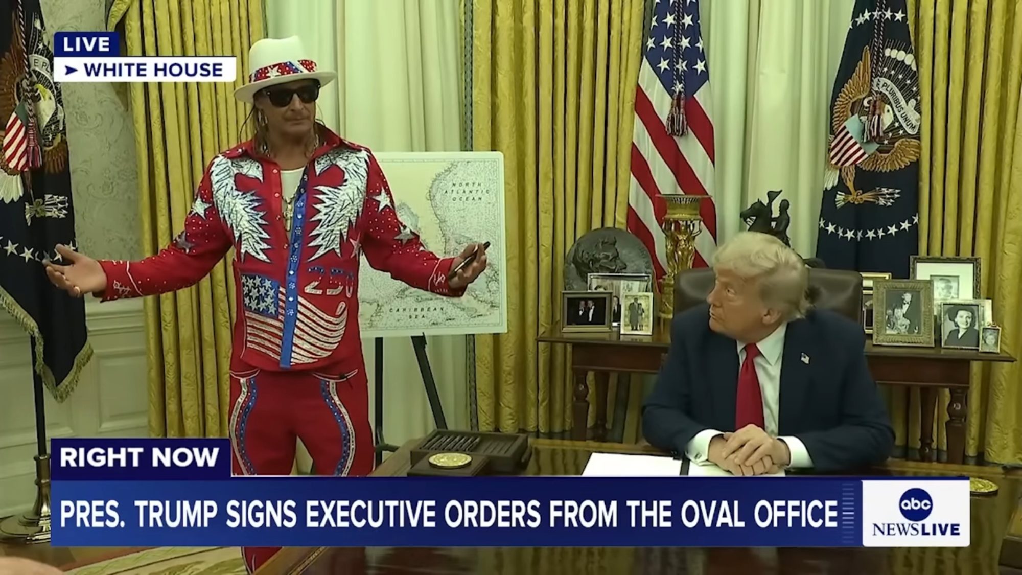 Kid Rock Cosplays Being Relevant During White House Visit with Trump