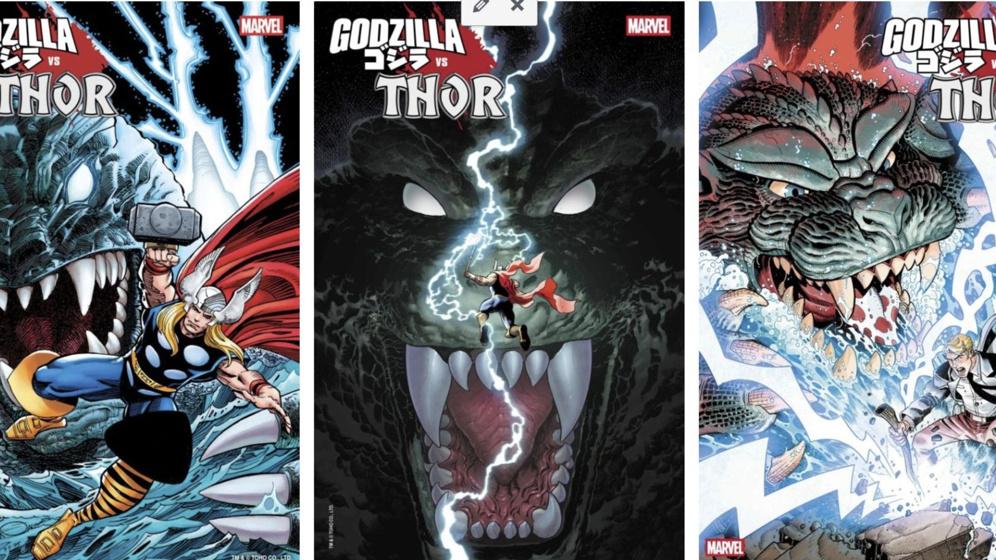 Yup, There We Go, Godzilla Vs Thor By Jason Aaron And Aaron Kuder