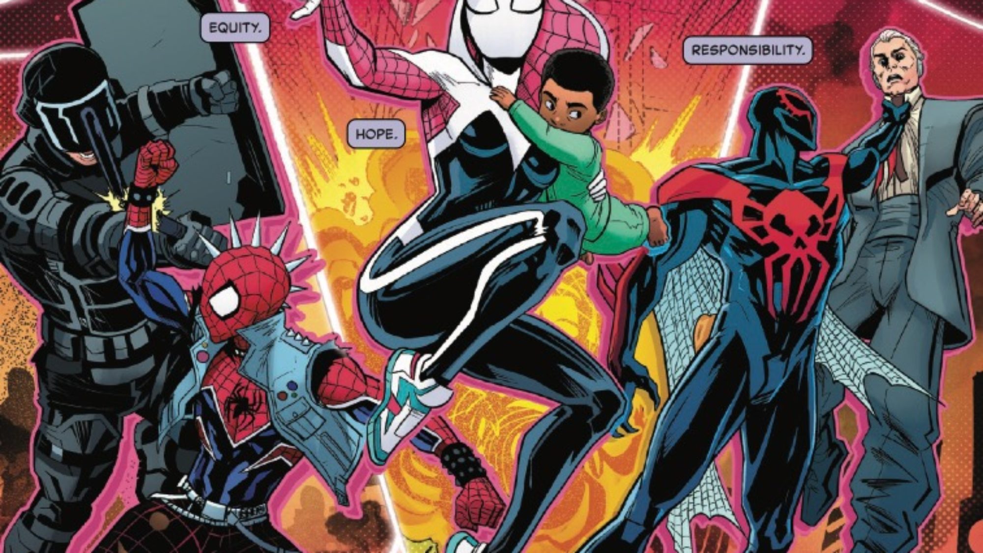 Web of Spider-Verse: New Blood #1 Preview: Arachnids vs. Symbiotes