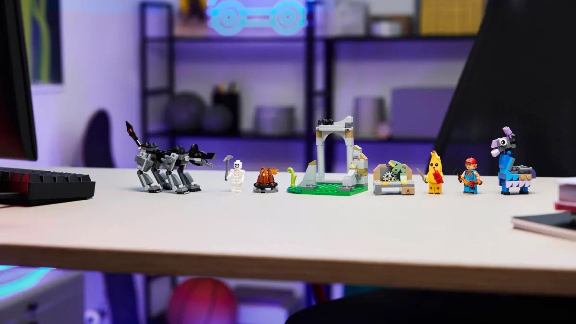 Step into LEGO Fortnite with the New Peely & Sparkplug's Camp Set