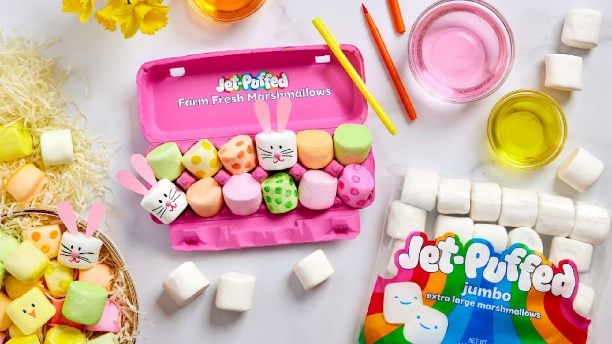 Jet-Puffed Offers Easter Egg Alternative With Marshmallow Dyeing Kit