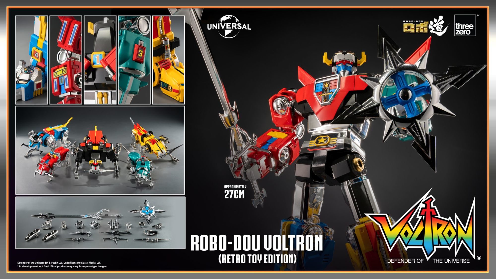 Voltron: Defender of the Universe (Retro Toy Edition) Hits Threezero