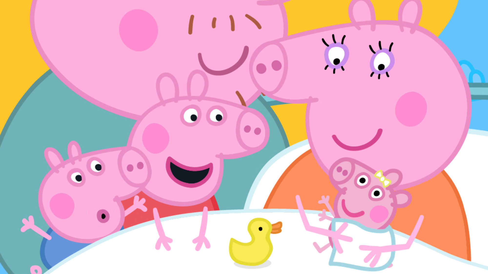 Peppa Pig & Family Welcome Peppa's Baby Sister Evie to The World