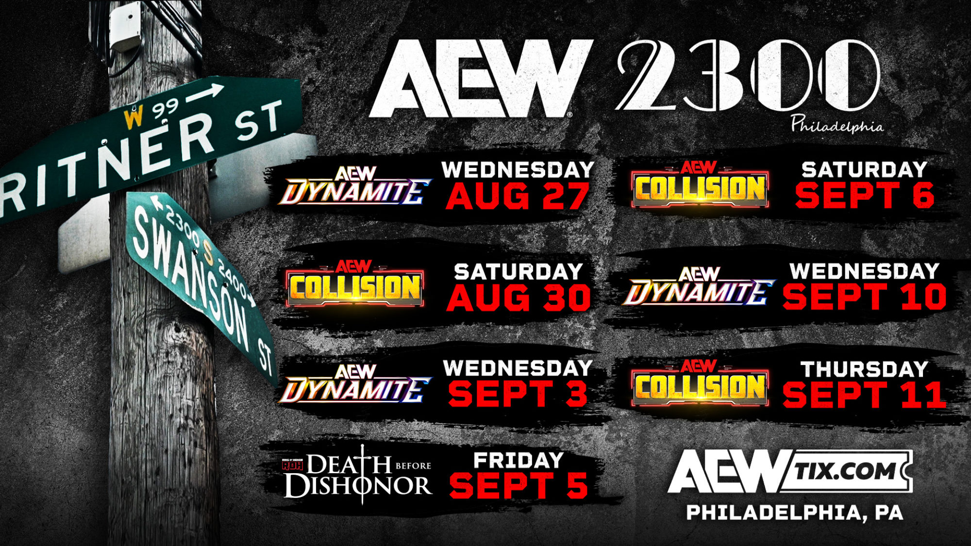 AEW Announces Historic 2300 Arena Residency in ECW's Spiritual Home