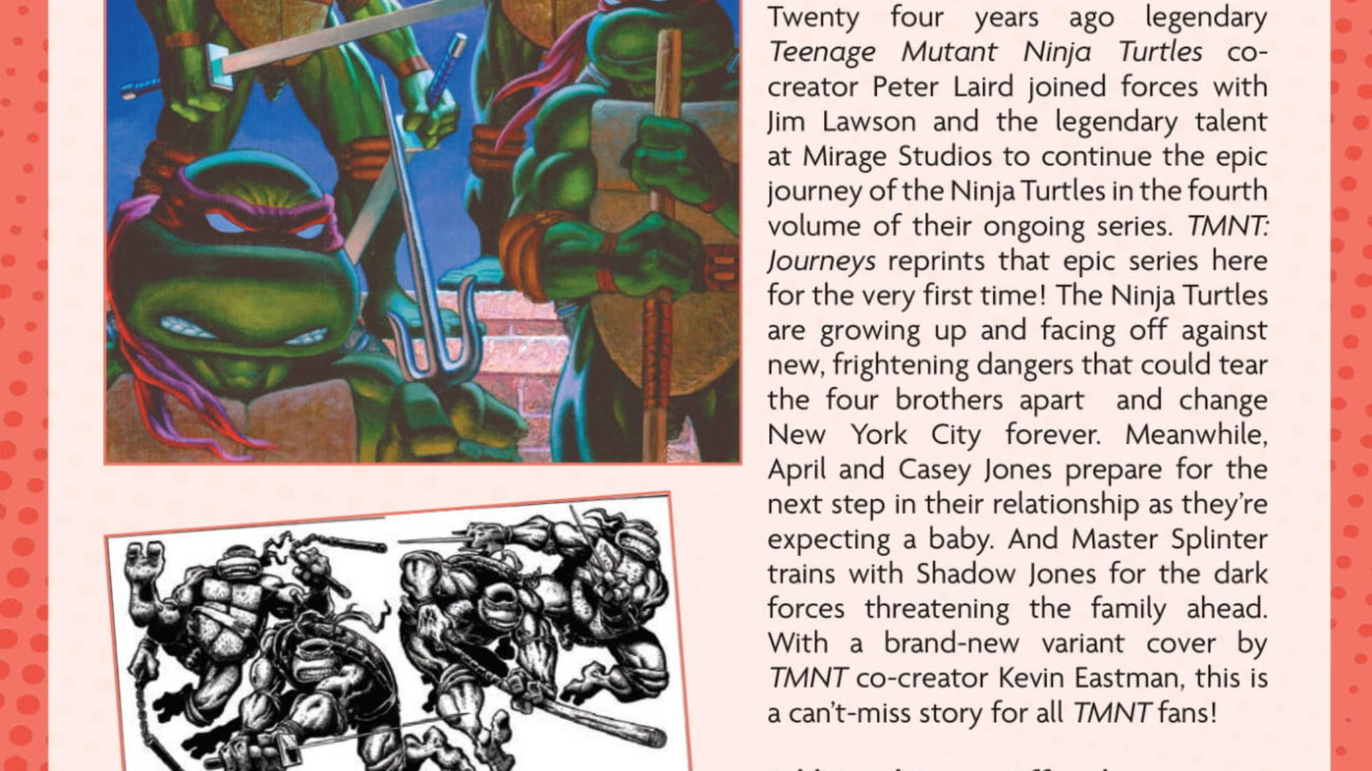 TMNT: Journeys #1 by Peter Laird & Jim Lawson Returns to TMNT Volume 4