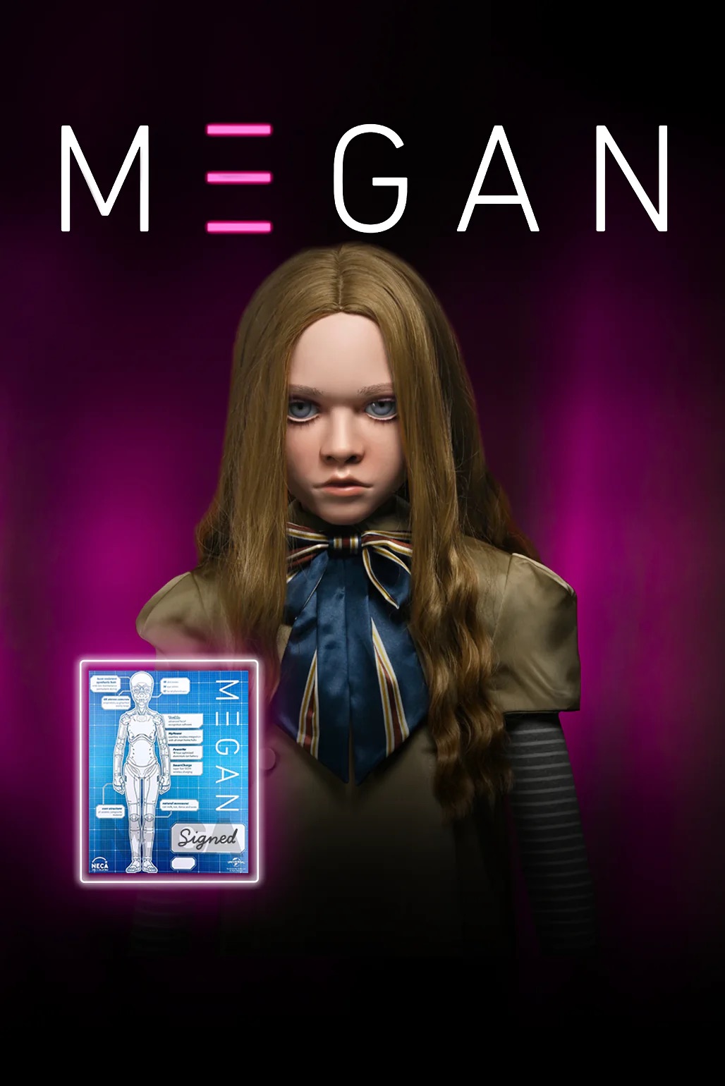NECA Announces 1:1 Life-Size M3GAN Replica with Autograph Card