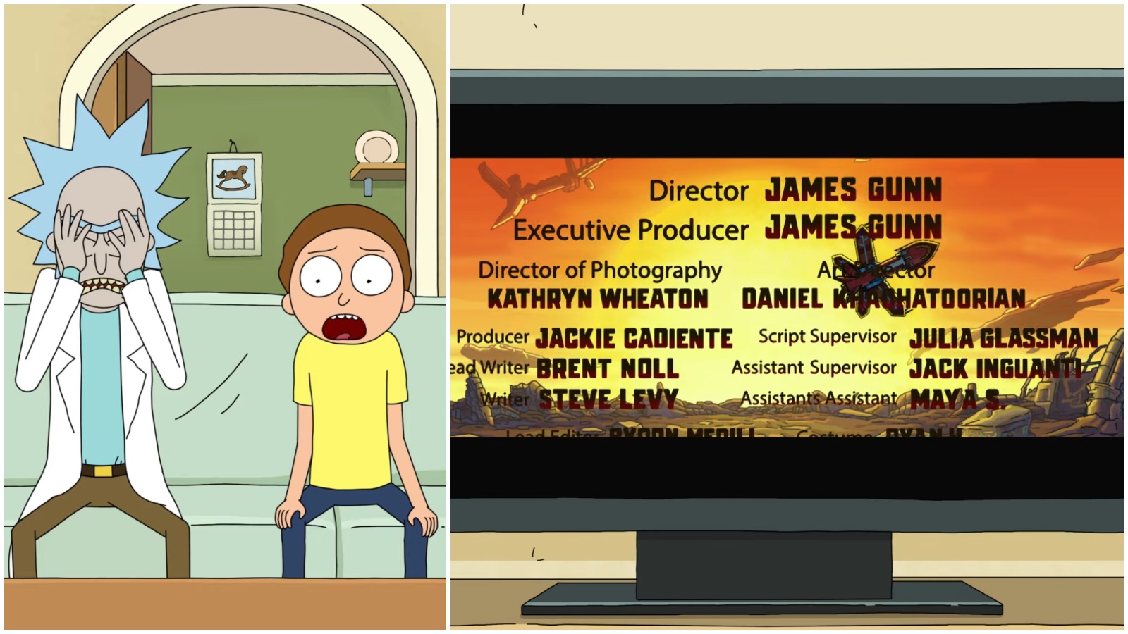 Rick and Morty Want Answers From James Gunn, WB: S08E07 Cold Open