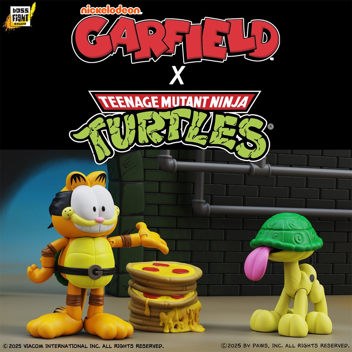 Boss Fight Studios Debuts Garfield x Teenage Mutant Ninja Turtles Set