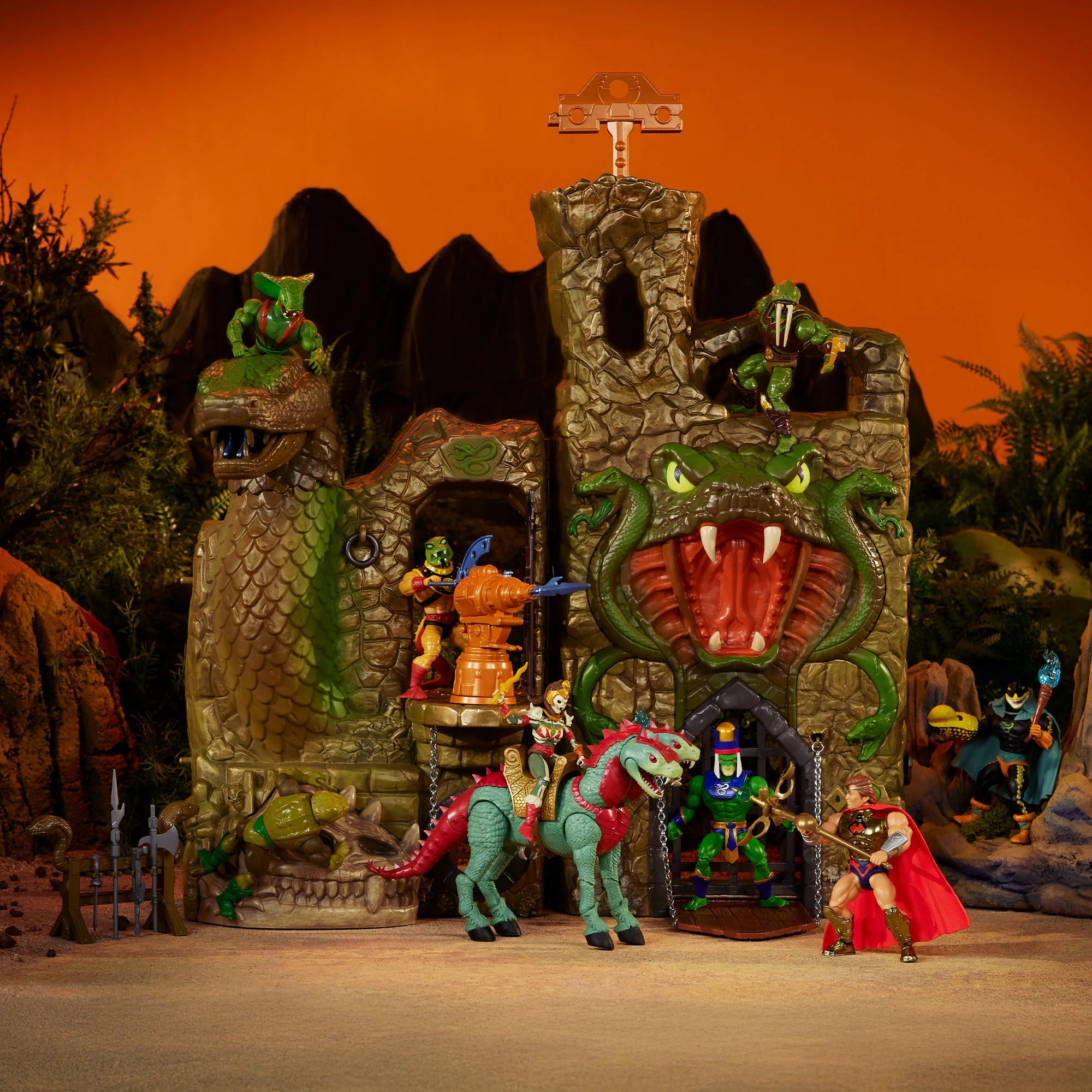 Mattel Debuts Masters of the Universe Origins Snake Lair Crowdfund