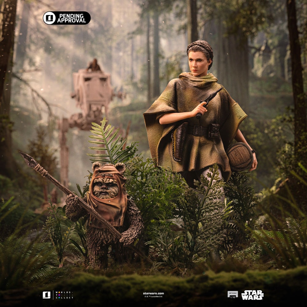 New Star Wars Leia and Wicket Statue Coming Soon from Iron Studios