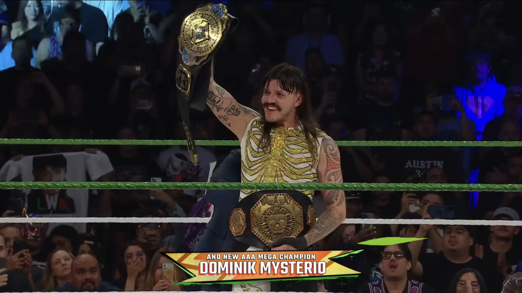 WWE x AAA Worlds Collide Ends with Dominik Mysterio Crowned Champ