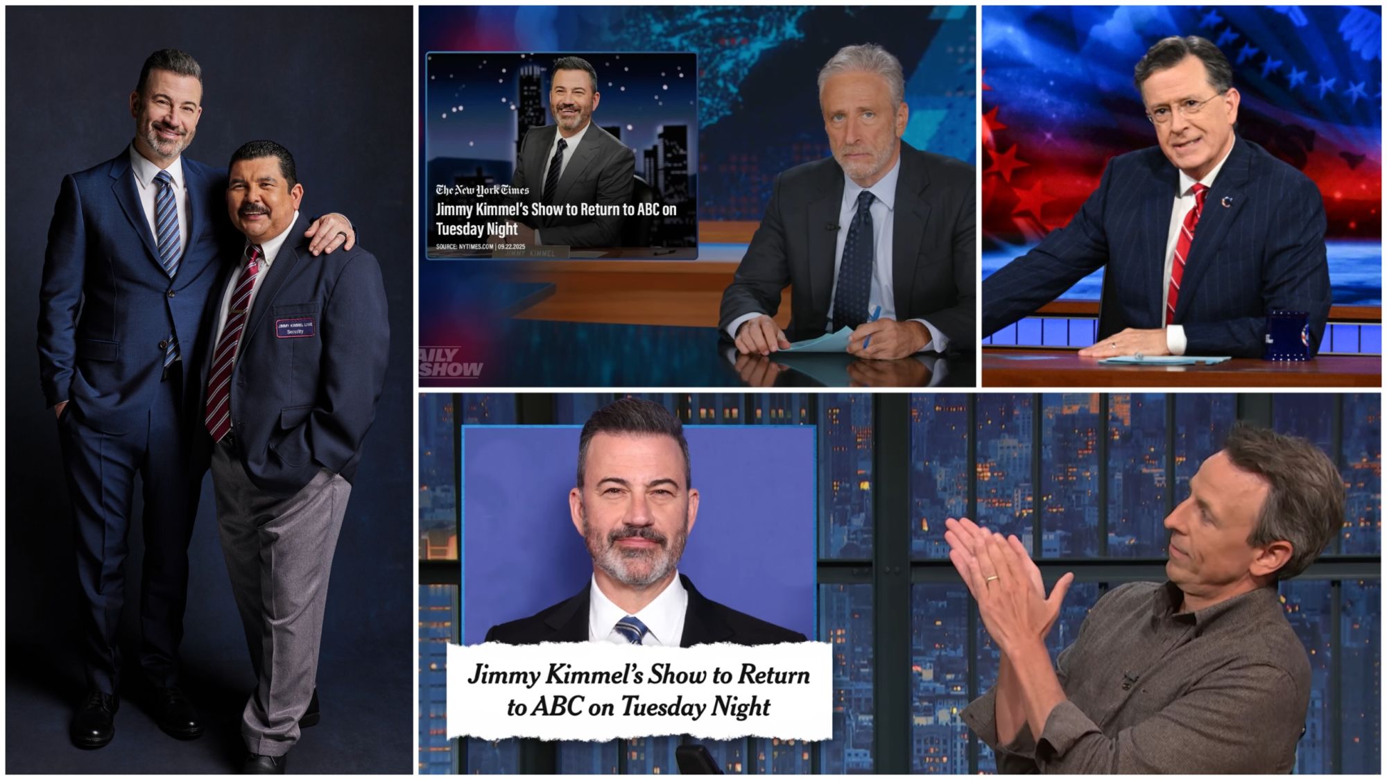 Jimmy Kimmel: Colbert, Stewart & Meyers Respond to Late-Night Return