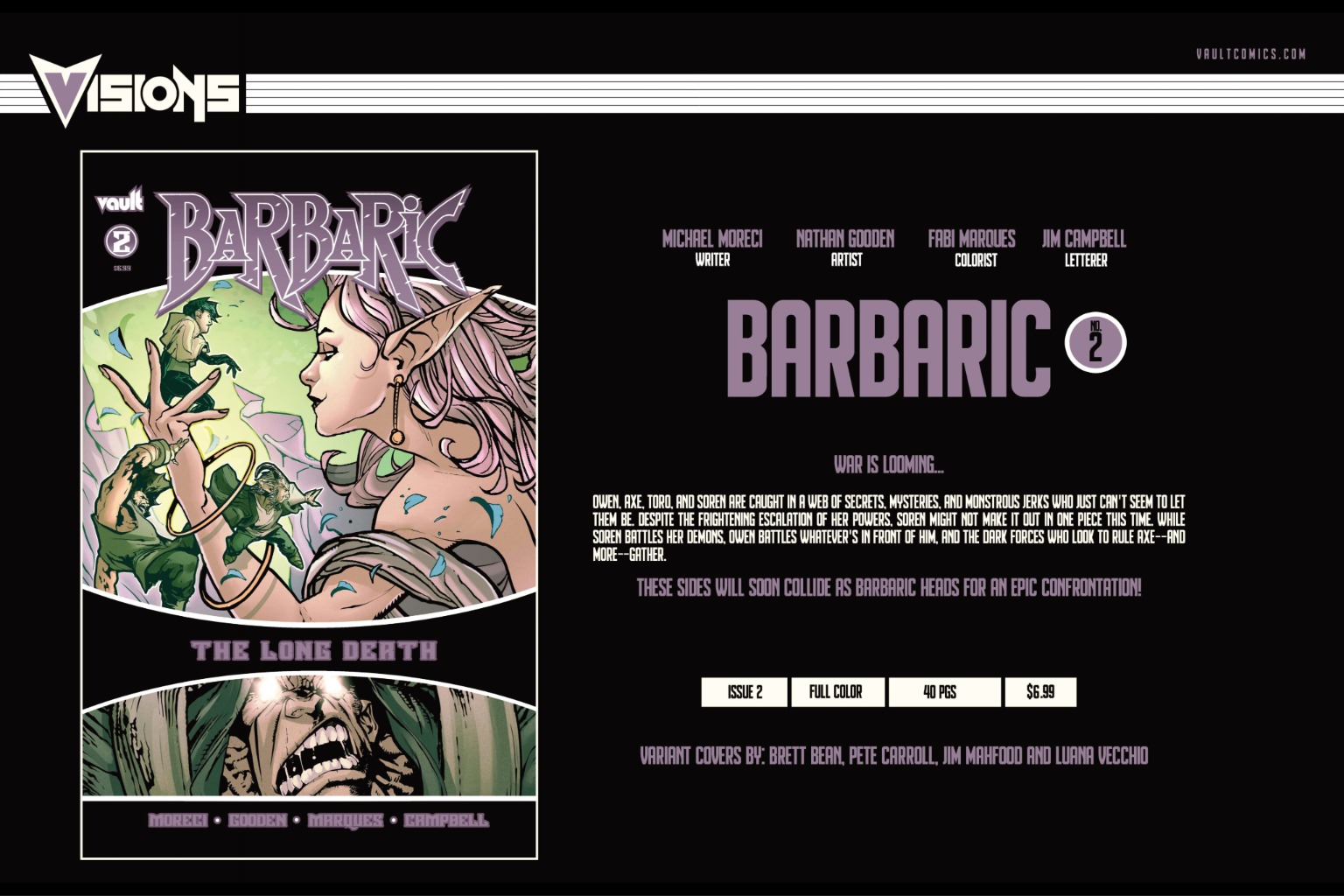 Barbaric: The Long Death in Vault Comics' January 2026 Full Solicits