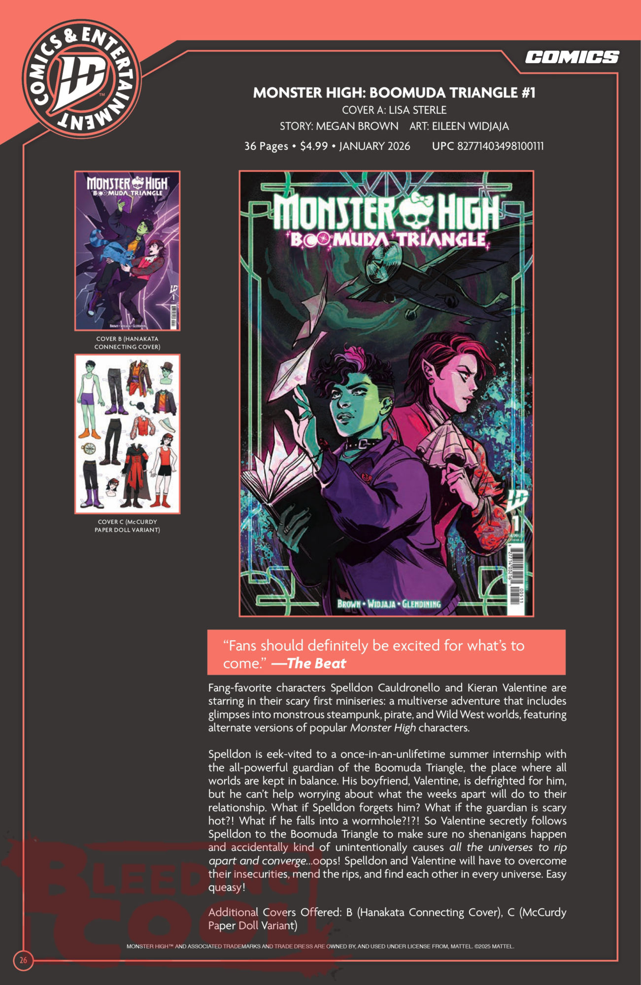 IDW Full January 2026 Solicits - Turtles, Godzilla & Monster High