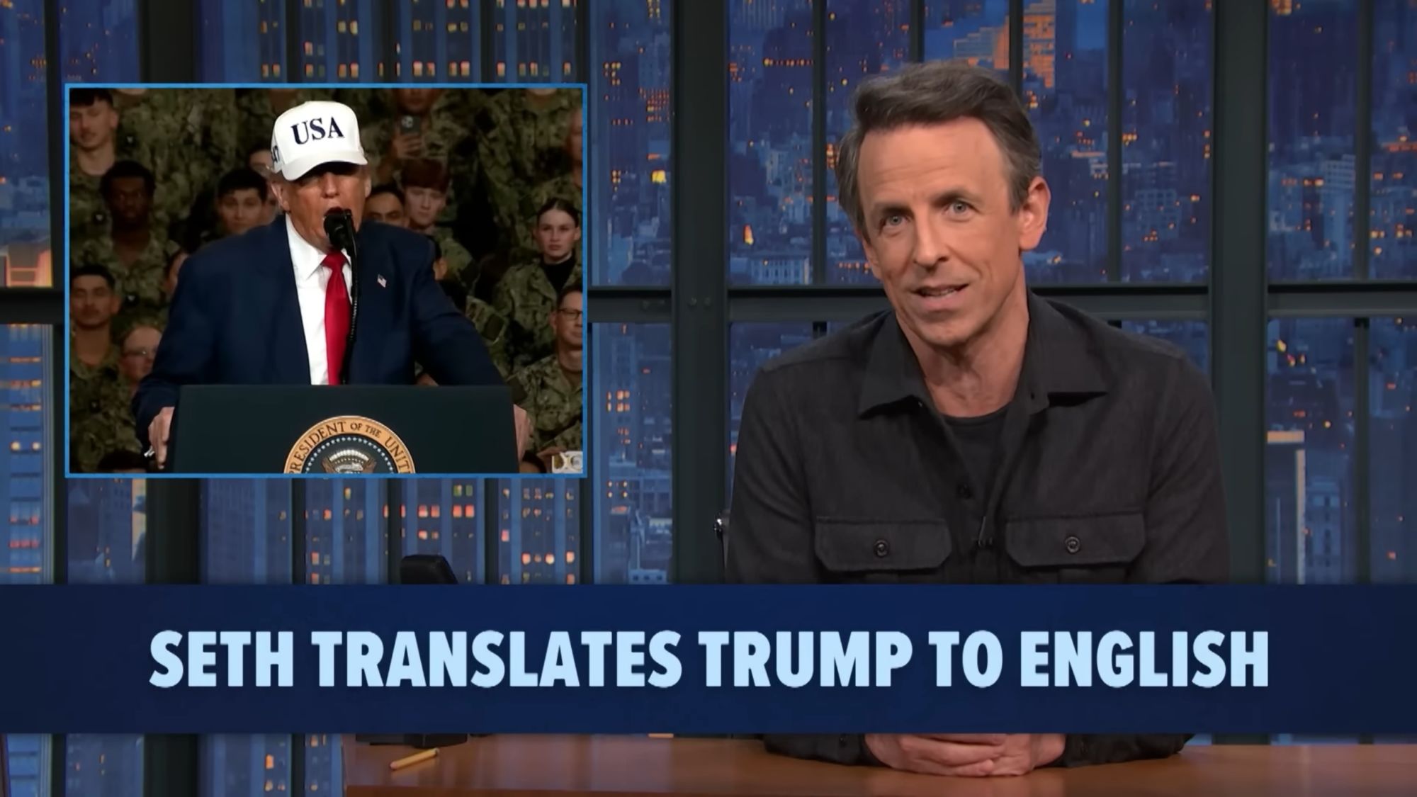 Seth Meyers Is "100% Anti Trump, Which Is Probably Illegal!!!": Trump