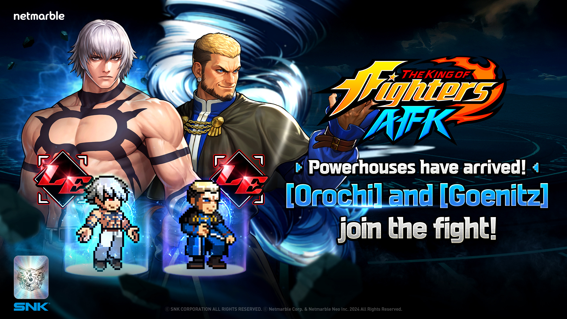 Orochi and Goenitz Join The King Of Fighters AFK