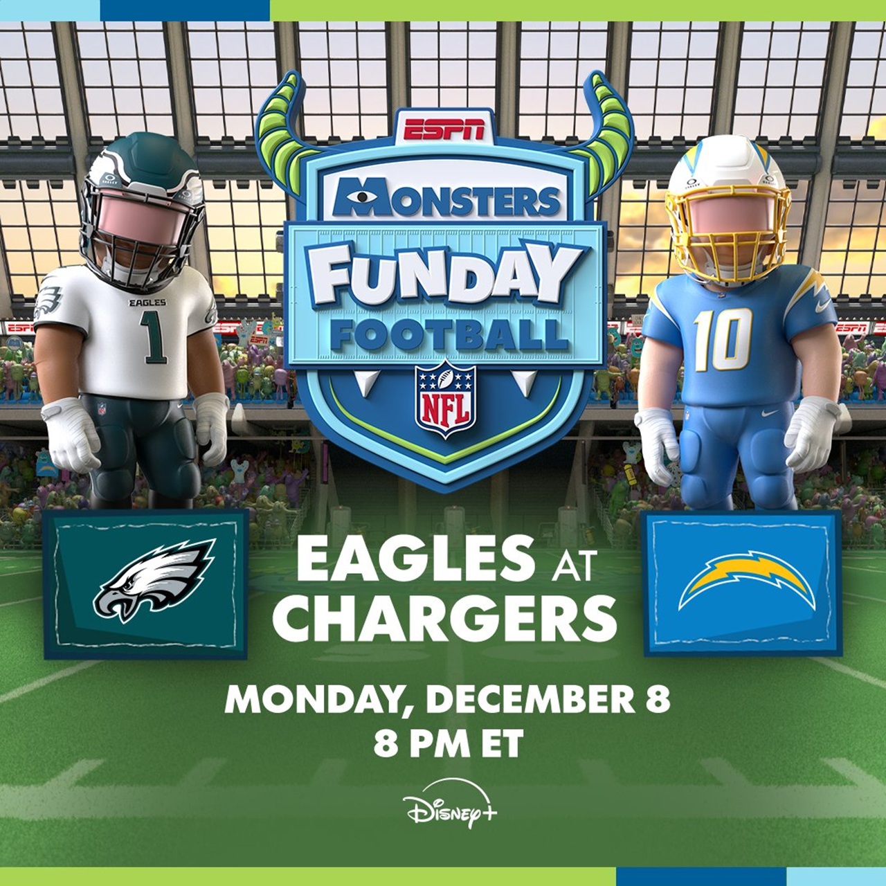 Monsters Funday Football: Your Guide to Tonight's Eagles/Chargers Game