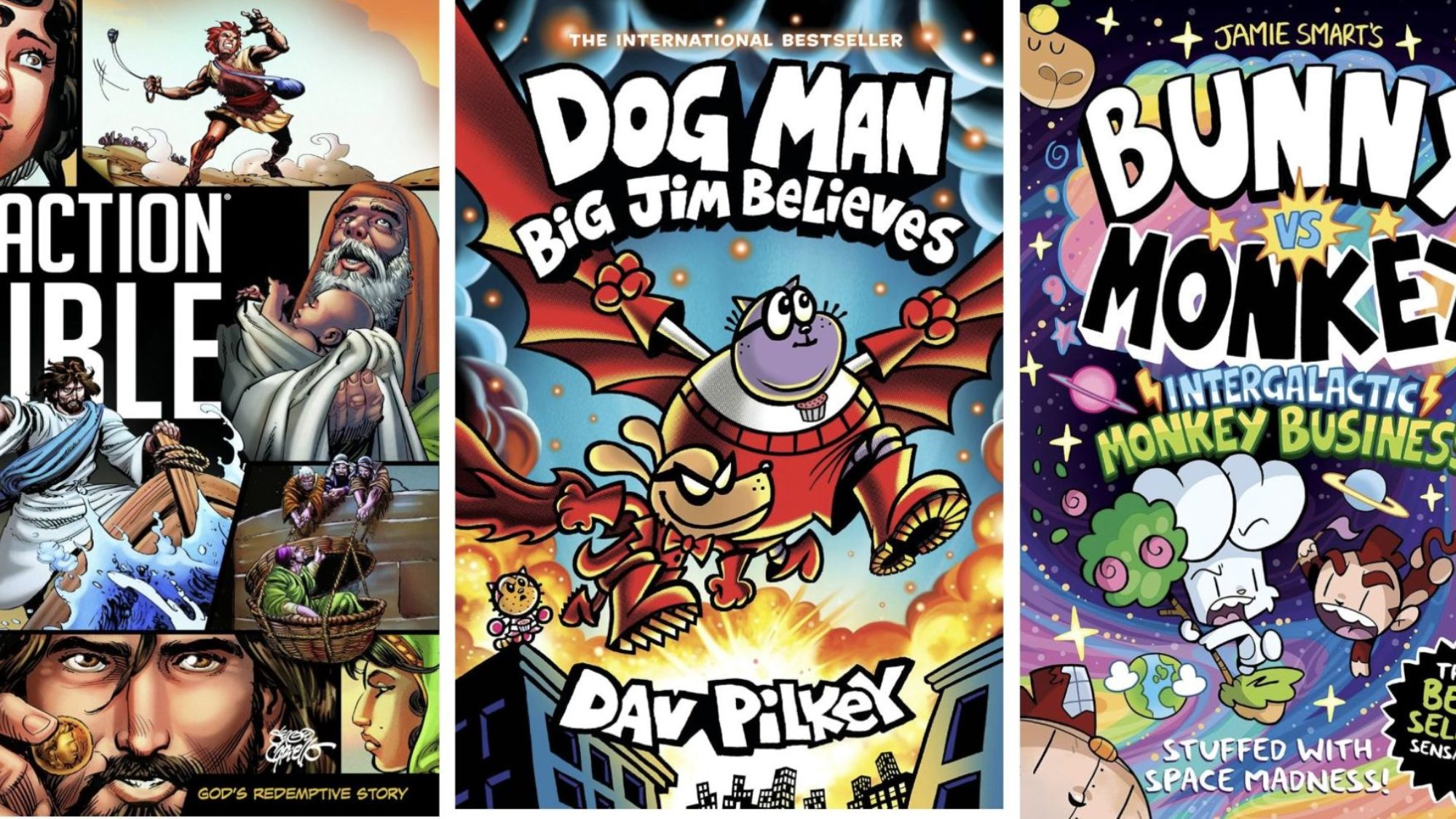 Graphic Novel Sales Are Up With Dog Man, Bunny Vs Monkey And The Bible