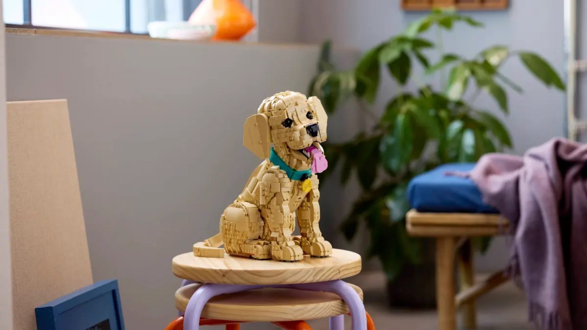 Build Your Own Pet with the LEGO Icons Golden Retriever Puppy Set